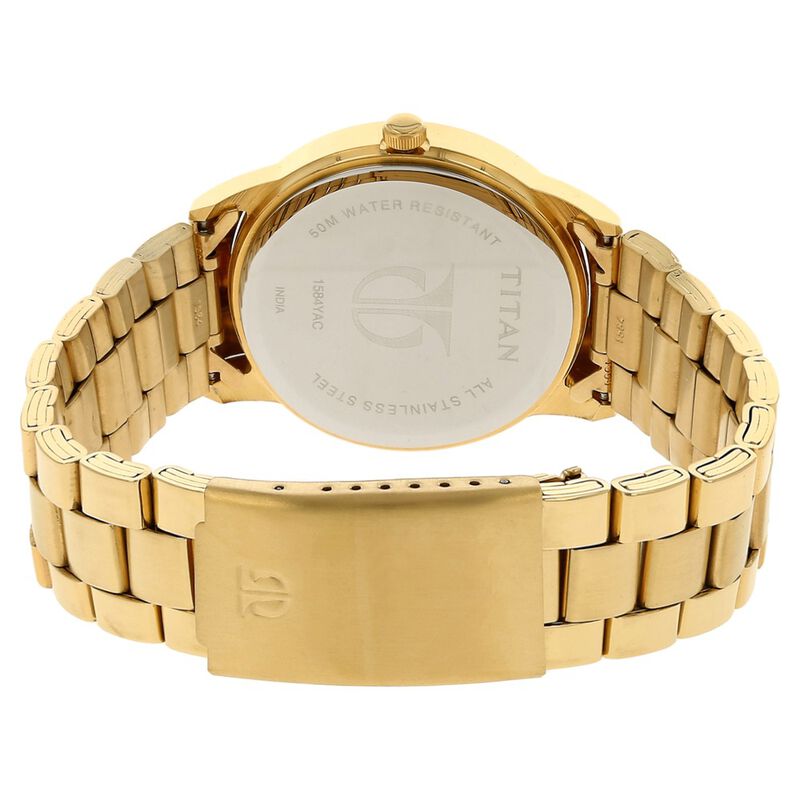 Buy Online Titan Quartz Analog with Day and Date Silver Dial Stainless ...