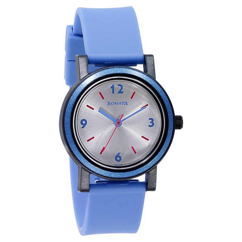 Buy Online Sonata Pop Silver Dial Women Watch With Polyurethane Strap ...