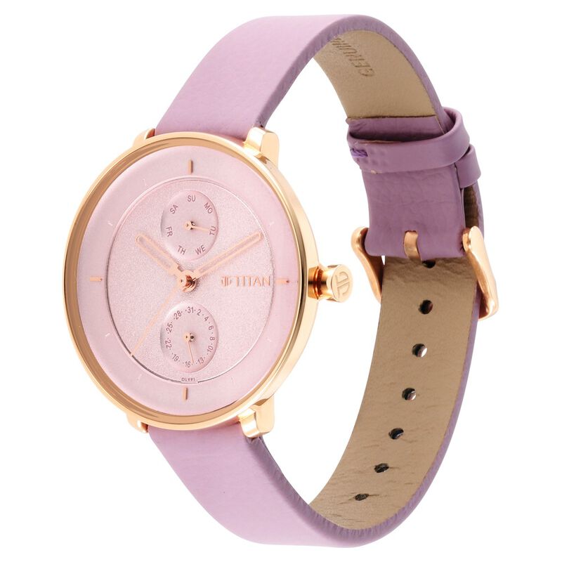 Buy Online Titan Pastel Dreams Quartz Analog Leather Strap Watch for ...