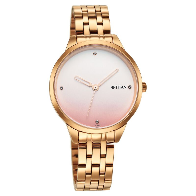 Buy Online Titan Pastel Dreams Purple Dial Analog Metal Strap watch for ...