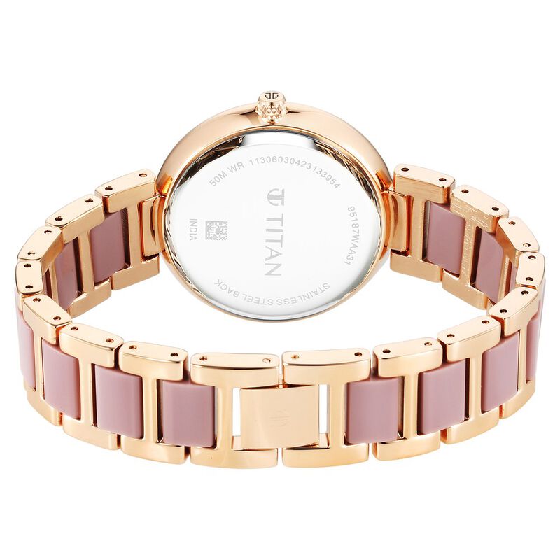 Buy Online Titan Acetate Mother Of Pearl Quartz Multifunction Strap