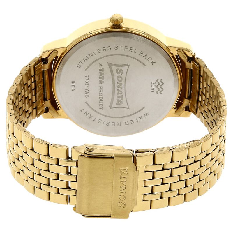 Buy Online Sonata Quartz Analog White Dial Stainless Steel Strap Watch ...