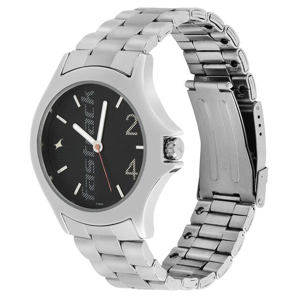 Buy Online Fastrack Quartz Analog Black Dial Stainless Steel Strap ...