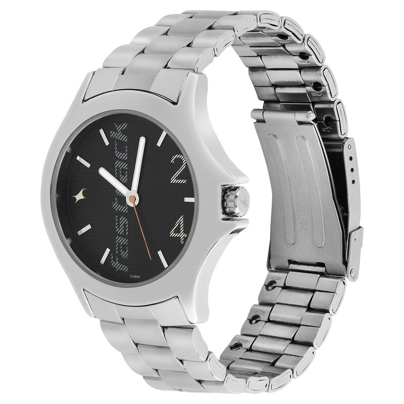 Buy Online Fastrack Quartz Analog Black Dial Stainless Steel Strap ...