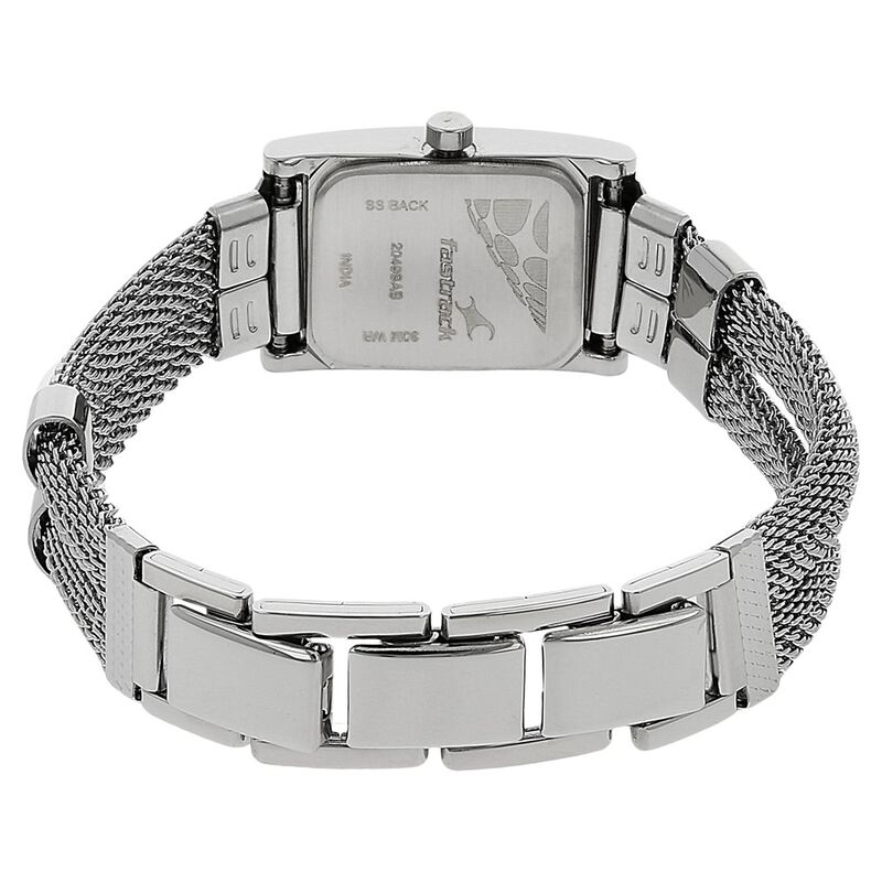 Buy Online Fastrack Quartz Analog Silver Dial Stainless Steel Strap ...