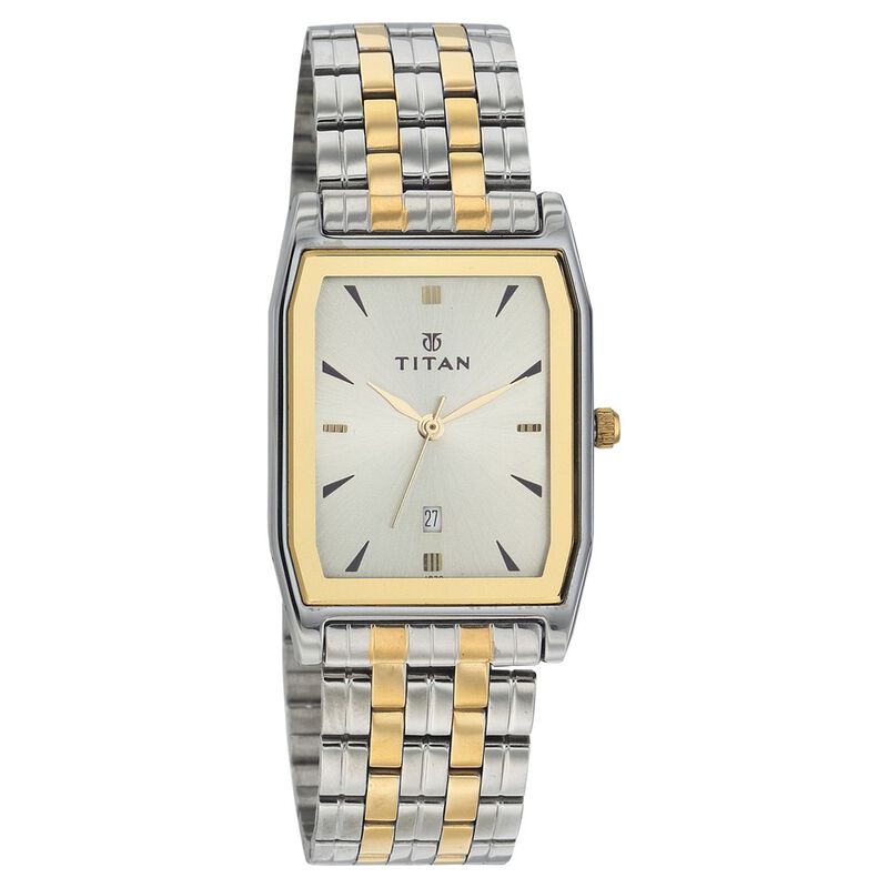 Buy Online Titan Quartz Analog with Date Champagne Dial Watch for Men ...