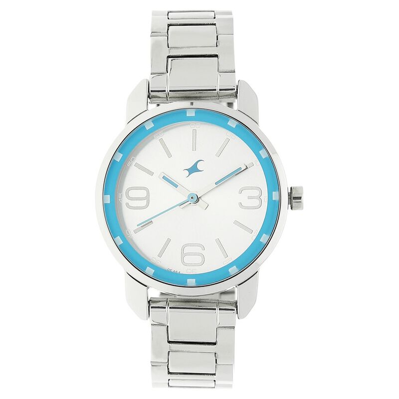 Buy Online Fastrack Quartz Analog Silver Dial Stainless Steel Strap ...
