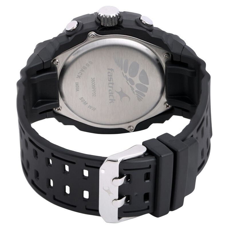Buy Online Fastrack Quartz Chronograph Black Dial Plastic Strap Watch ...