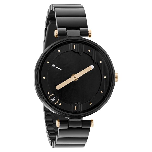 Buy Online Fastrack MetaWe Quartz Analog Black Dial Stainless Steel ...