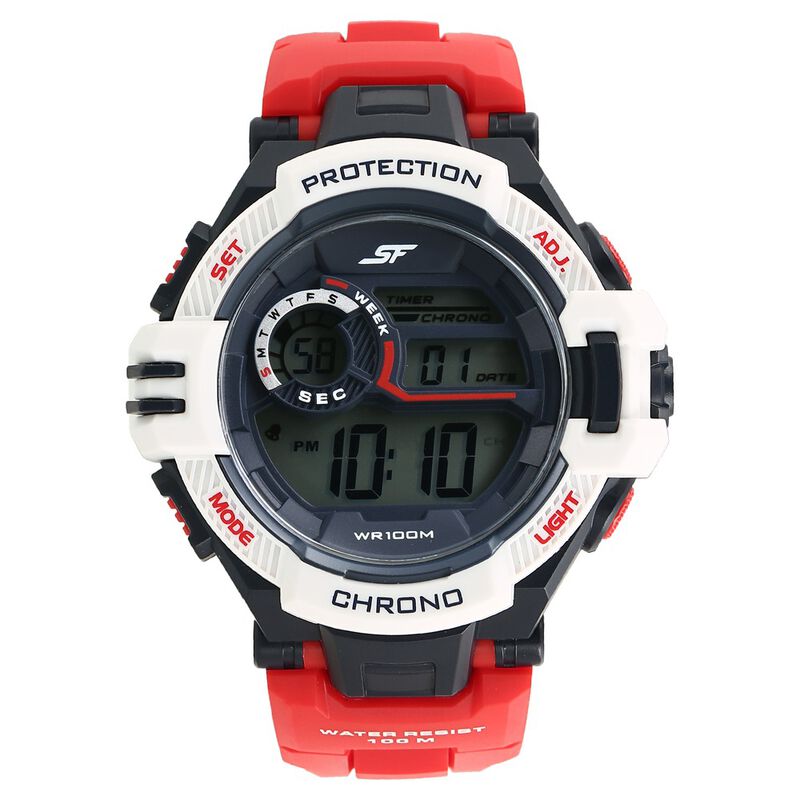 Buy Online SF Super Fibre Digital Dial Plastic Strap Watch for Men ...