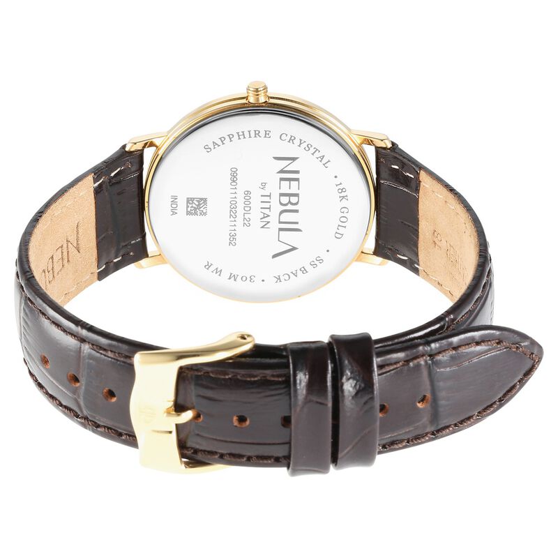 Buy Online Titan Nebula Quartz Analog 18 Karat Solid Gold Watch for Men ...