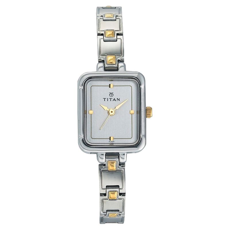 Buy Online Titan Quartz Analog Silver Dial Watch for Women - nb2421bm01 ...