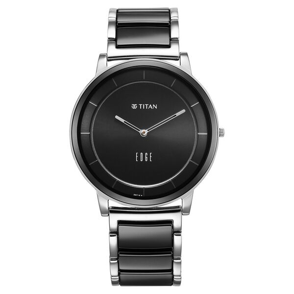 Buy Online Titan Edge Fusion Slim Two-Toned Steel And Ceramic Strap ...