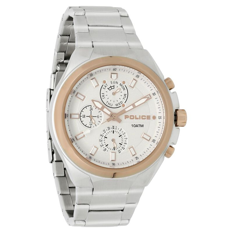 Buy Online Police Quartz Multifunction Silver Dial Watch for Men ...