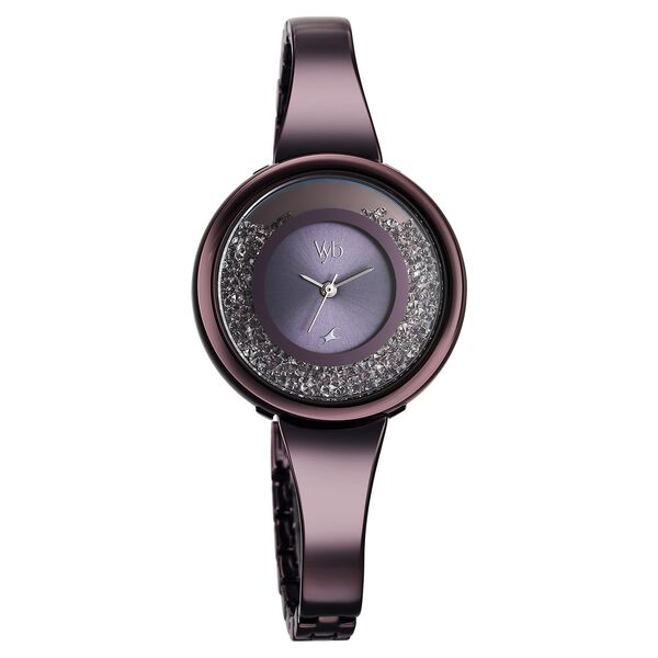 Buy Online Fastrack Vyb Diva Quartz Analog Purple Dial Purple Metal ...