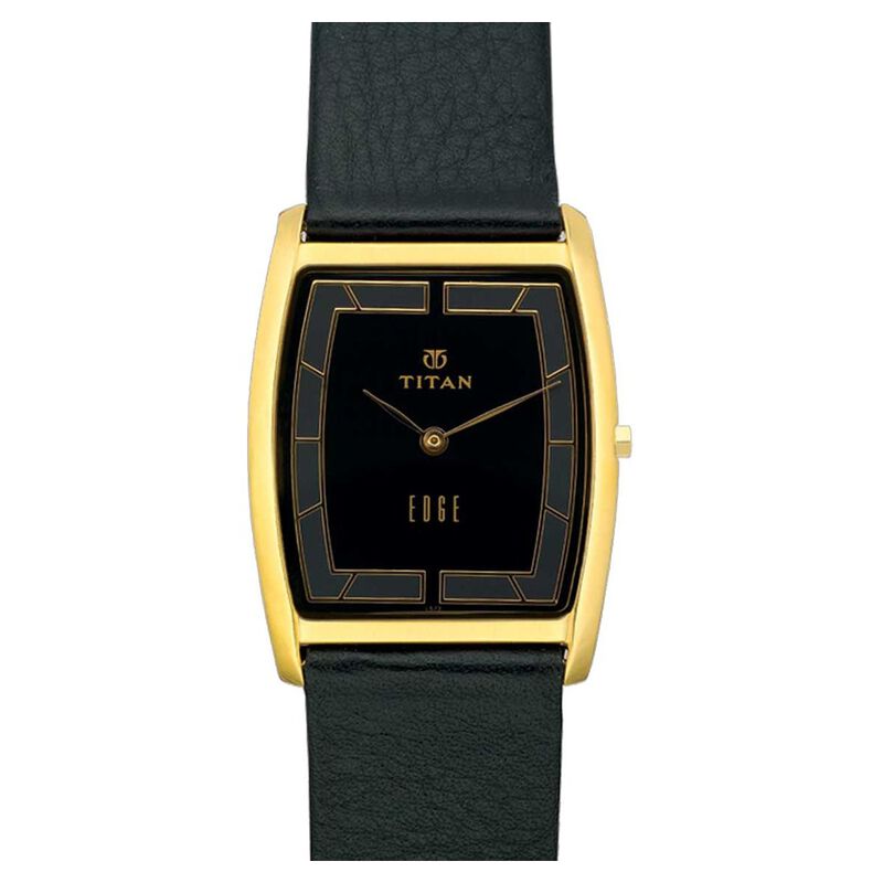 Buy Online Titan Classic Black Dial Leather Strap watch for Men ...