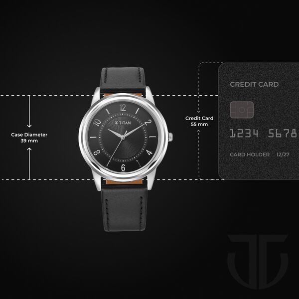 Buy Online Titan Karishma Zing Quartz Analog Black Dial Leather Strap ...