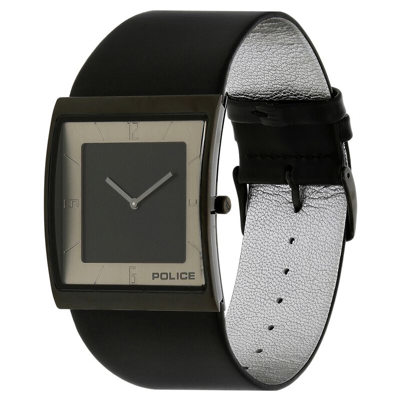Buy Online Police Quartz Analog Black Dial Leather Strap Watch for Men ...