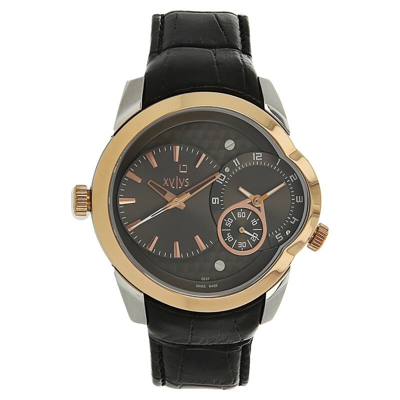 Buy Online Xylys Swiss Analog Black Leather Strap and Black Dial Watch ...