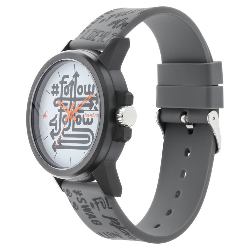Fastrack Hashtag Quartz Analog Multicoloured Dial Silicone Strap Unisex ...