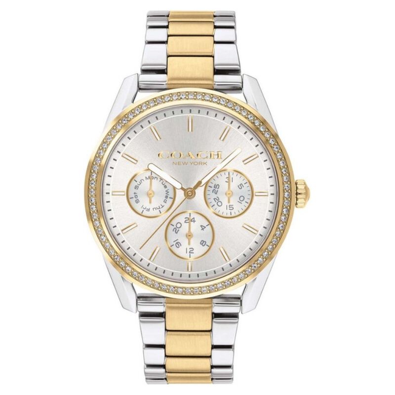 Buy Online Coach Quartz Multifunction Silver Dial Stainless Steel Strap ...