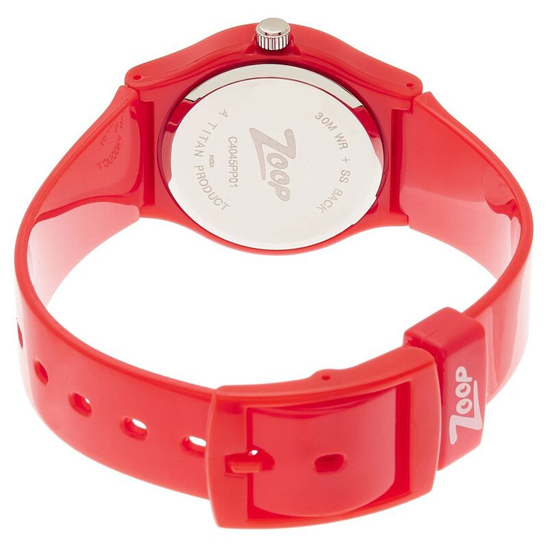 Buy Online Zoop By Titan Quartz Analog Black Dial Plastic Strap Watch ...