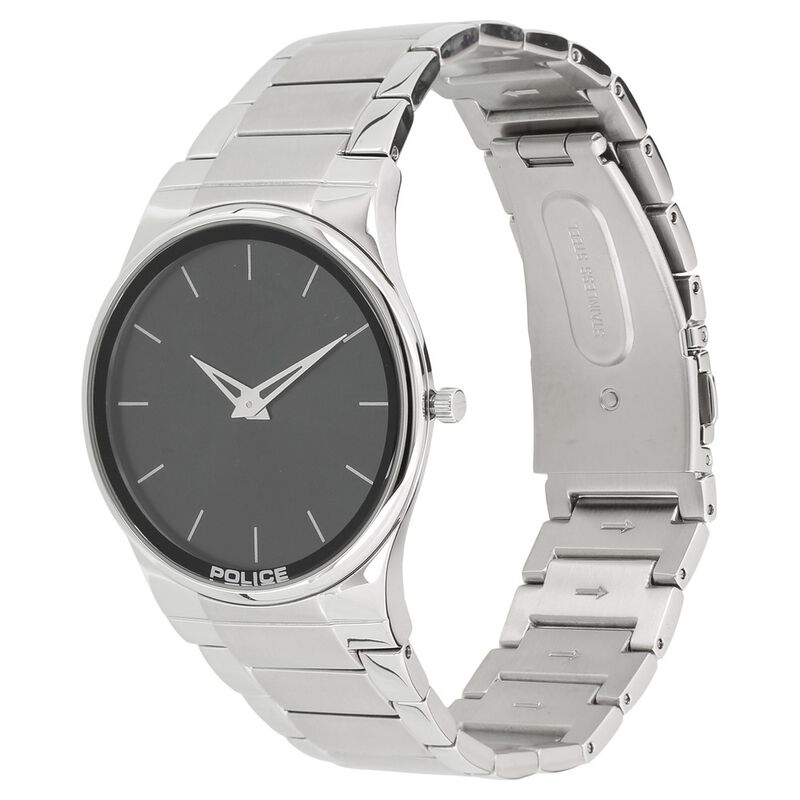 Buy Online Police Quartz Analog Black Dial Stainless Steel Strap Watch ...