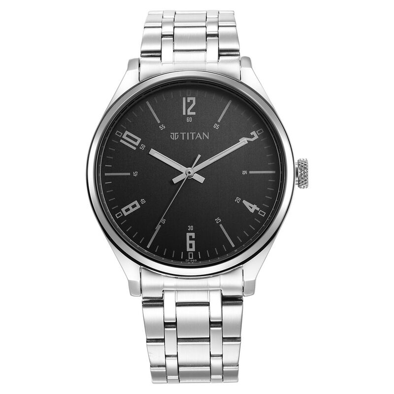 Buy Online Titan Wrist Wit Quartz Analog Grey Dial Stainless Steel ...
