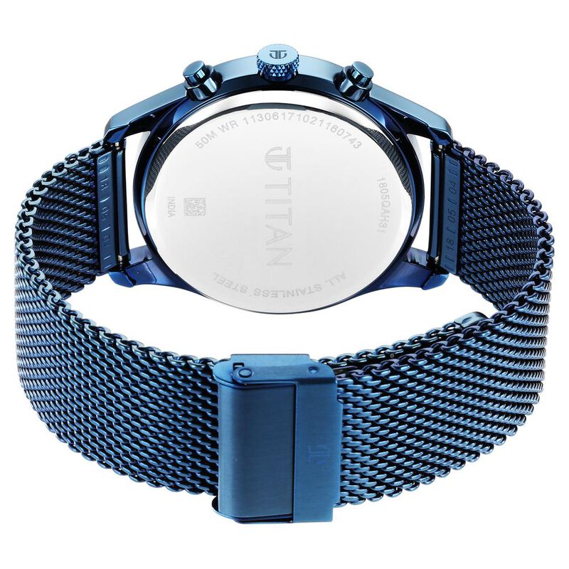 Buy Online Titan Men's Sartorial Neo Splash: Blue Dial Multifunction ...