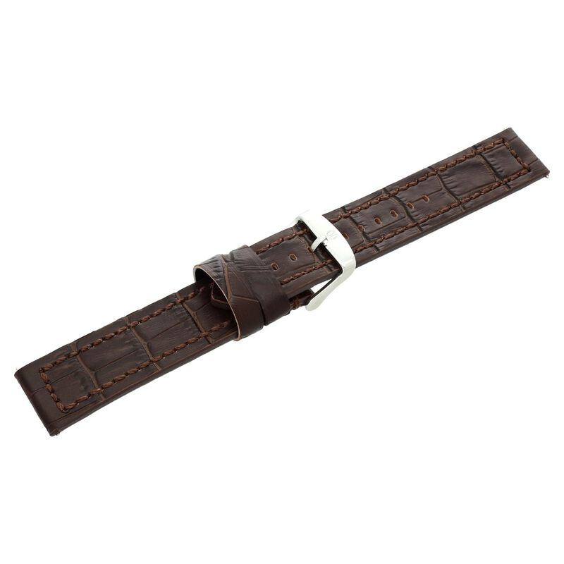 Buy Online 20 mm Brown Genuine Leather Strap for Men - nf102021020sq ...