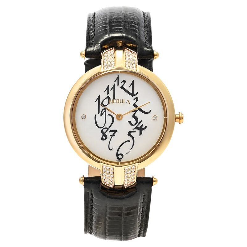 Buy Online Titan Nebula Calligraphy 18k Gold Analog with Diamonds ...