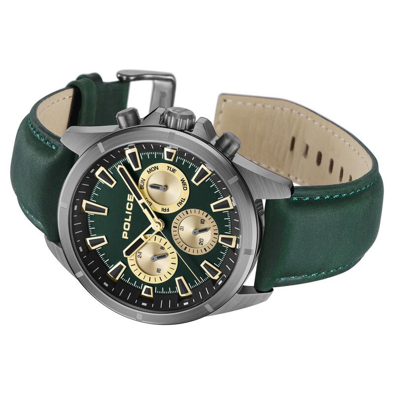 Buy Online Police Green Dial Quartz Multifunction Watch for Men ...