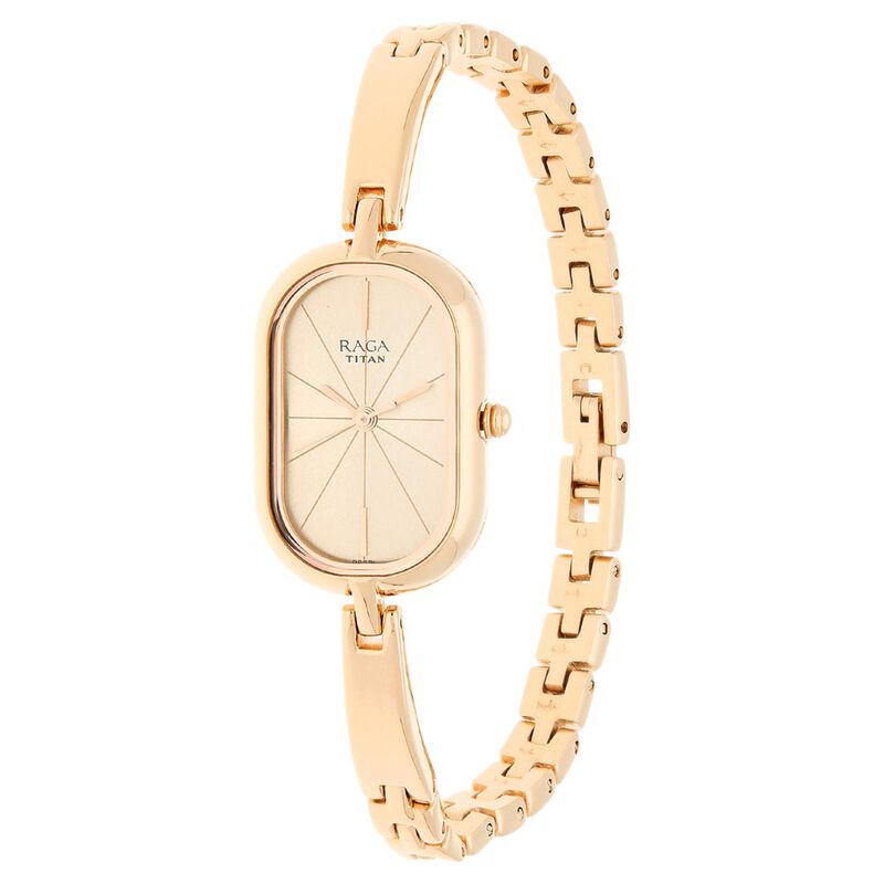 Buy Online Titan Raga Viva Rose Gold Dial Women Watch With Metal Strap ...