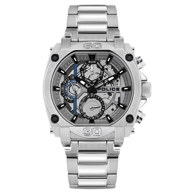 Buy Online Police Quartz Multifunction Grey Dial Metal Strap Watch for ...