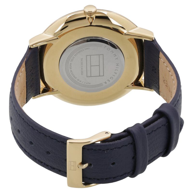 Buy Online Tommy Hilfiger Quartz Analog Blue Dial Leather Strap Watch ...