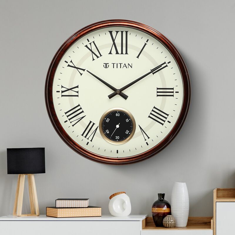 Buy Online Titan Classic Sub-Second Wall Clock - 35cm x 35cm (Small ...