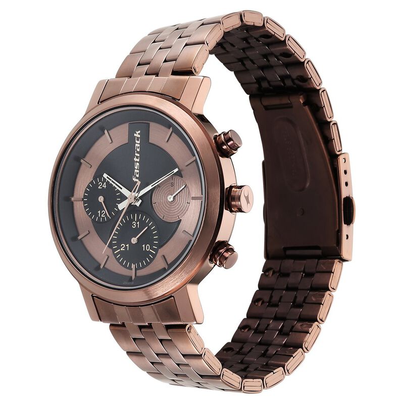 Buy Online Fastrack Tick Tock Brown Dial Watch for Guys - ns3287qm03 ...