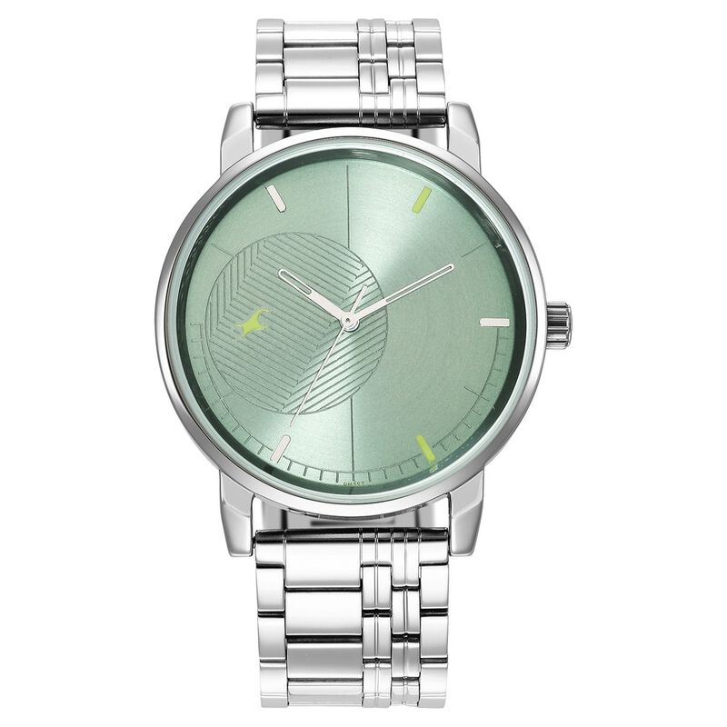 Buy Online Fastrack Stunners Quartz Analog Green Dial Metal Strap Watch ...
