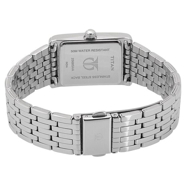 Buy Online Titan Workwear Black Dial Analog Stainless Steel Strap watch ...