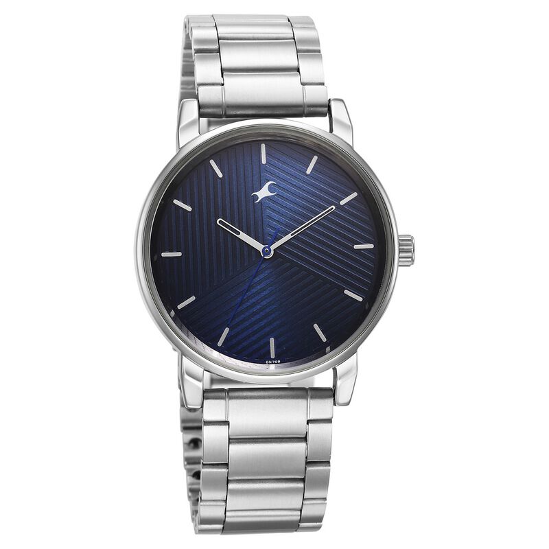 Buy Online Fastrack Stunners Blue Dial Metal Strap Watch for Guys ...