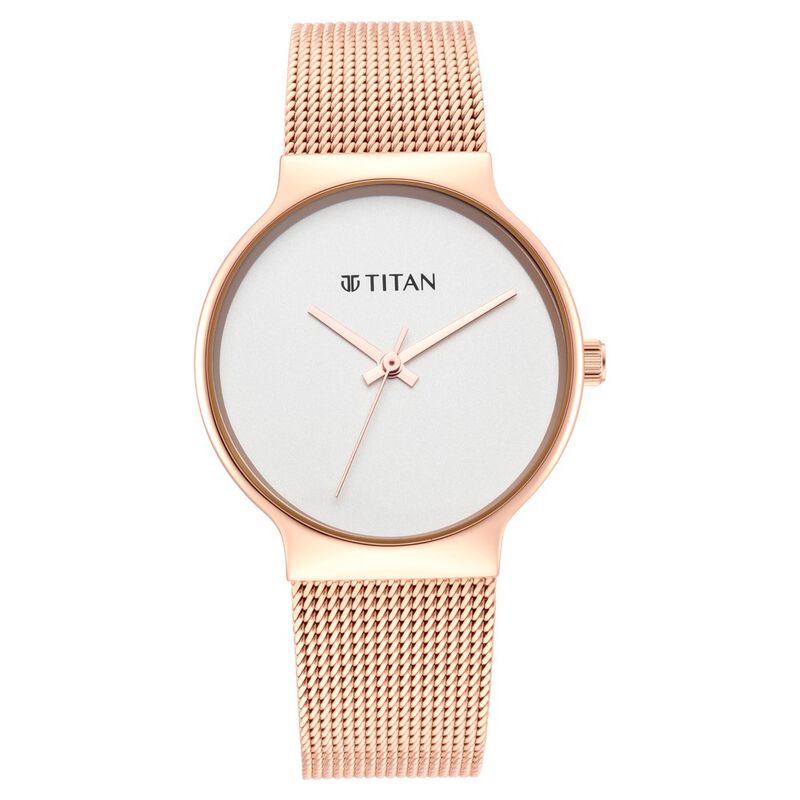 Buy Online Titan Slimline Silver Dial Women Watch With Stainless Steel ...