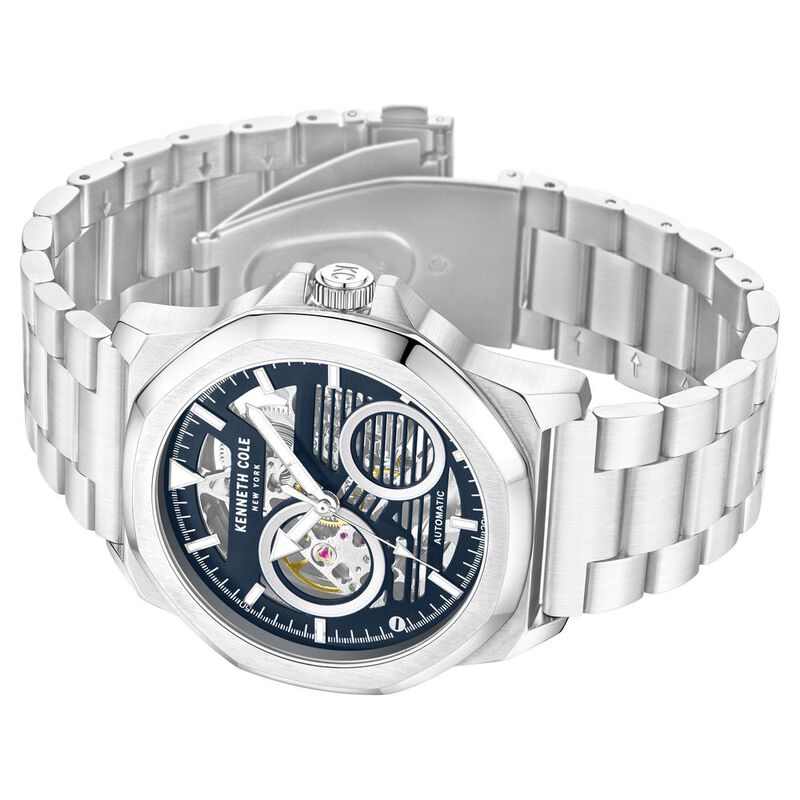 Buy Online Kenneth Cole Automatic Blue dial Stainless Steel Strap Watch ...