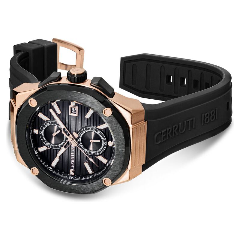 Buy Online Cerruti 1881 Black Dial Silicone Strap Watch for Men ...