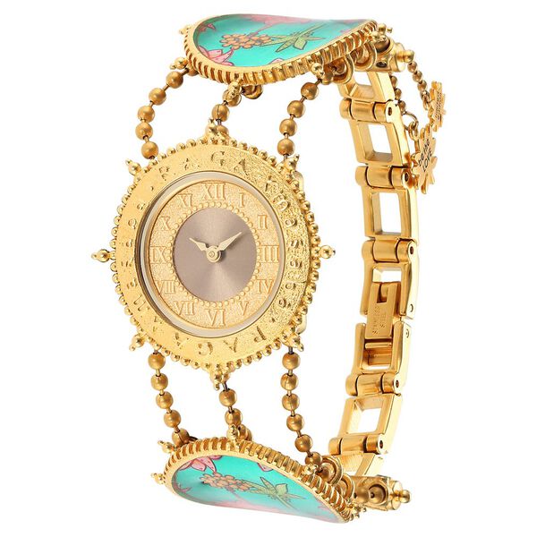 Buy Online Titan Raga X Masaba Golden Dial Women Watch With Metal Strap ...