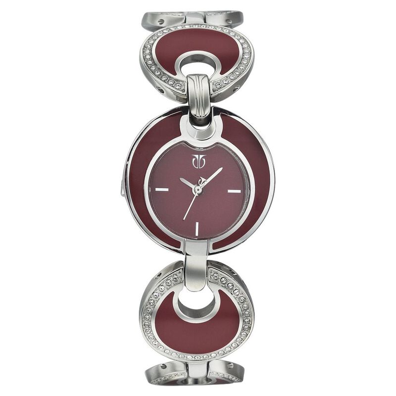 Buy Online Titan Quartz Analog Red Dial Watch for Women - 9821sm04 | Titan