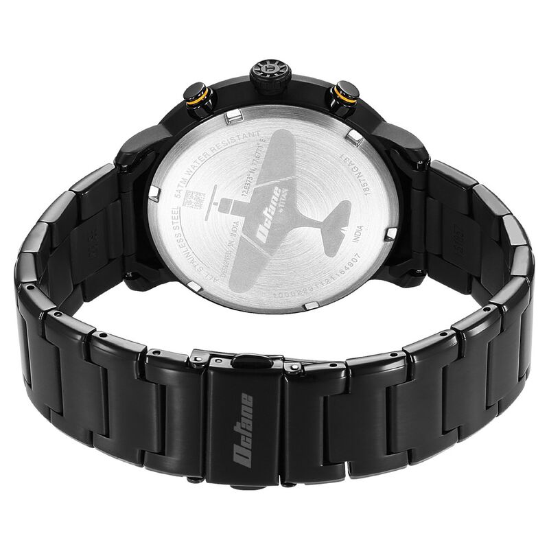 Buy Online Titan Octane Aerobatics Black Dial Chronograph Stainless ...