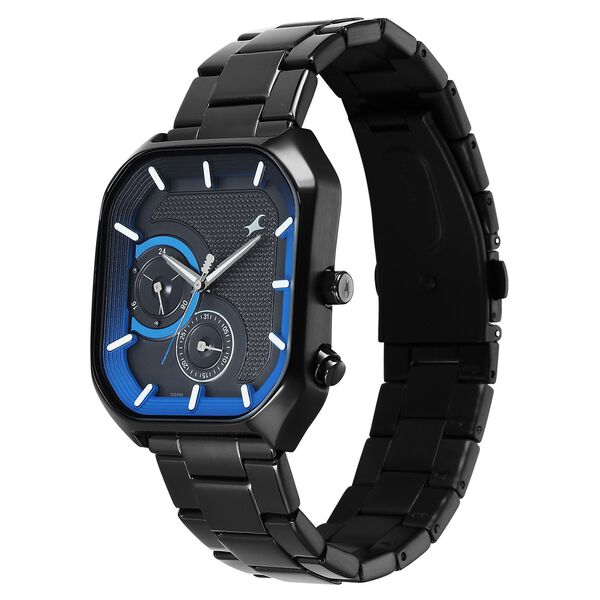 Buy Online Fastrack Groove Multifunction Grey Dial Metal Strap Guy's ...