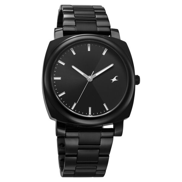 Buy Online Fastrack Stunners X Quartz Analog Black Dial Stainless Steel ...