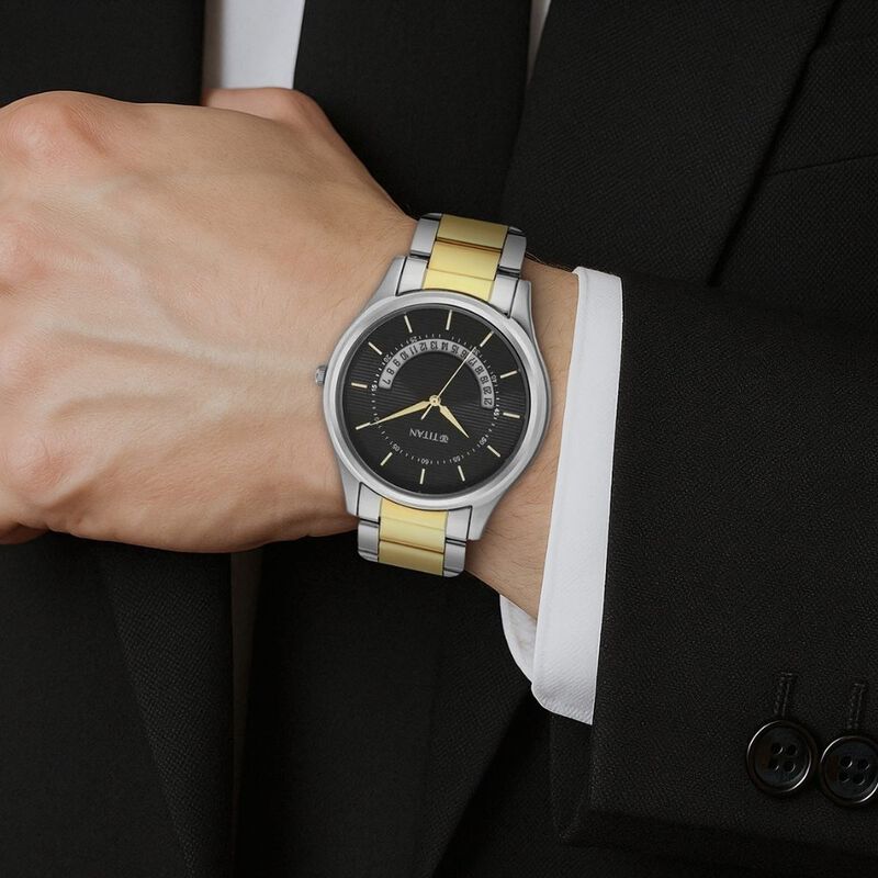 Buy Online Titan Men's Multifunction Karishma: Two-Tone Steel Elegance ...