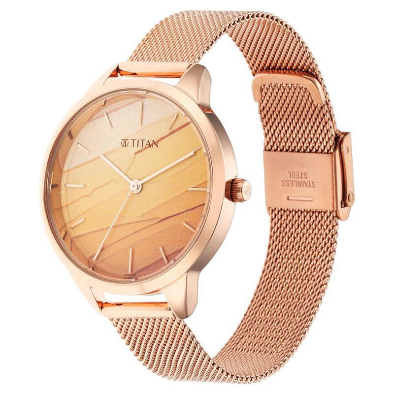 Buy Online Titan Purple Glam It Up Multicoloured Dial Women Watch With ...